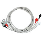 Original  3 lead ecg leadwire cable ,M1605A, snap end, AHA